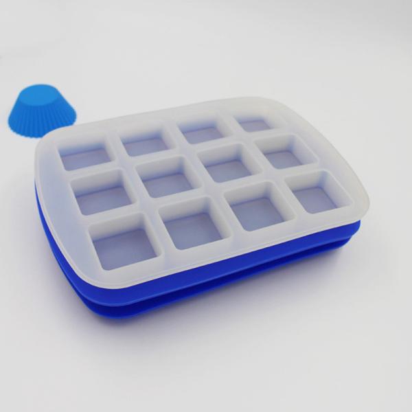 Quality Whiskey Cube Silicone Ice Mold Flexible 12 Cavity Reusable Durable for sale