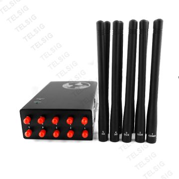 Quality Max 20m Mini Portable Cellphone Jammer 10 Antenna High Output Power Easy To for sale