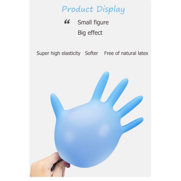 Quality Blue Synthetic Disposable Gloves Multiple Purpose Customized Logo for sale