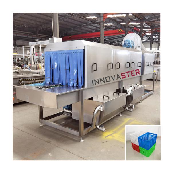 Quality Tunnel Washer for High Pressure Water Spray Cleaning of Plastic Crates and Boxes for sale