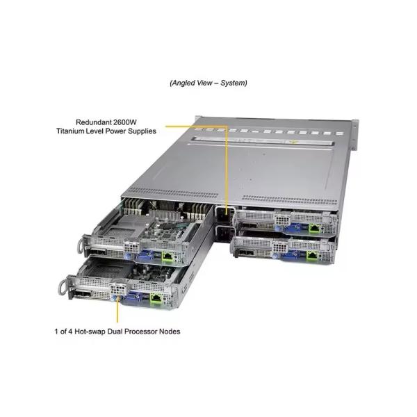 Quality SuperServer SYS-220BT-HNTR 2U Rackmount Server with MCX653105A-HDAT*4 Network for sale