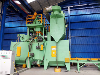 Quality Roller Conveyor Stone Shot Blasting Machine , Shot Blasting Machine For Casting for sale
