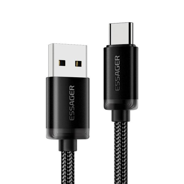 Quality Essager USB A To C Cable USB C Charging Cord 60W 1m 2m 3m for sale