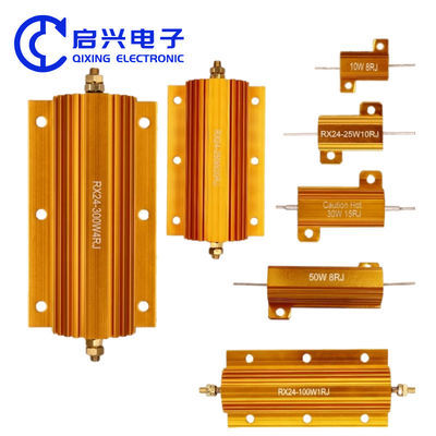 Quality RX24 Aluminum Case Resistor 50w Green Current Limiting Aging Load Resistor for sale
