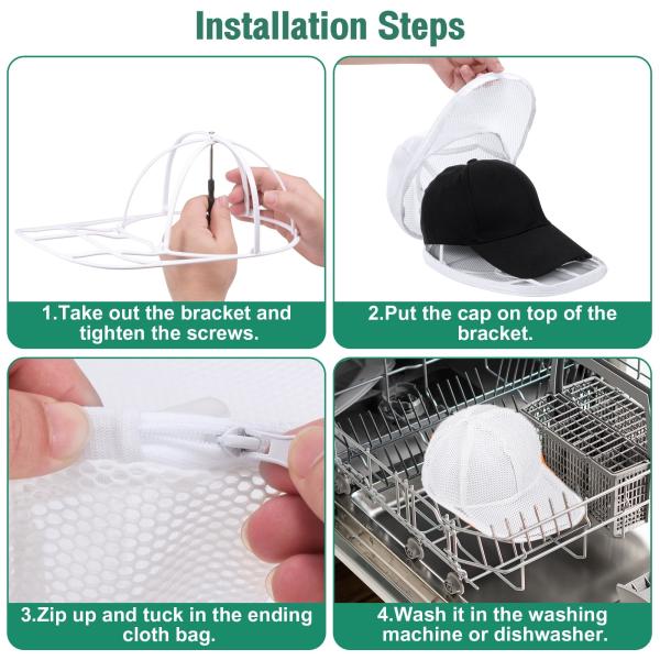 Quality BASEBALL CAP CLEANING BAG WITH CAP HOLDER HAT DEFORMATION-PROOF STORAGE for sale