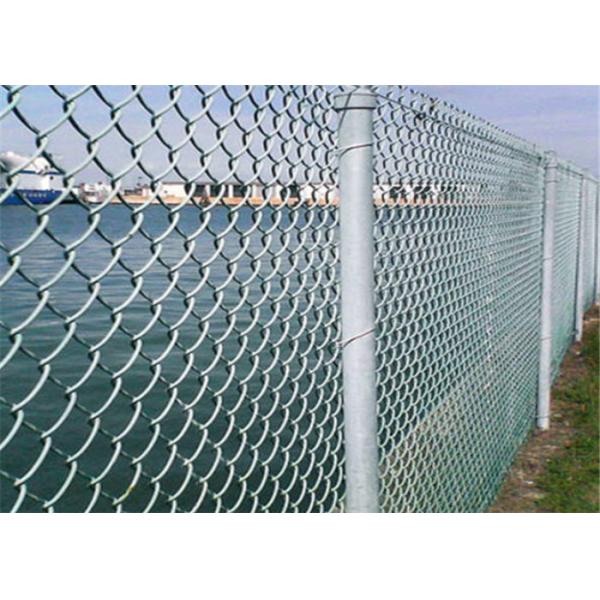 Quality Diamond Shape Green Coated Chain Link Fence 50mm To 70mm Opening Size for sale