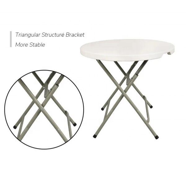 Quality Camping Lightweight Round Banquet HDPE Plastic Folding Table Folded Yes with for sale
