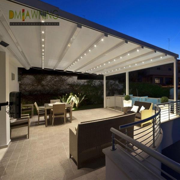 Quality PVC Motorized Louvered Pergola Roof Sunshade Aluminum Patio Covers for sale