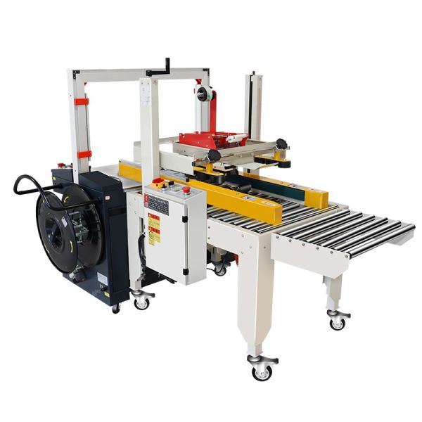 Quality Streamline Your Food Packaging Process Automatic Carton Case Sealing Strapping Machine for sale