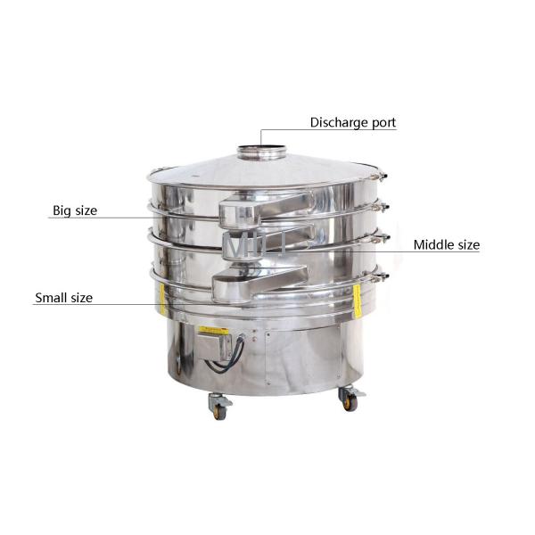Quality GMP Standard Industrial Flour Vibrating 2000kg/h Vibro Sieve Machine for sale