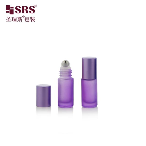 Quality 5ml Cute Empty Roller Steel Ball Perfume Essential Oil Bottles Roll On Bottle for sale
