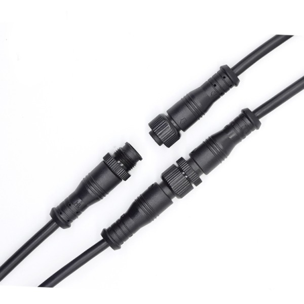 Quality Waterproof Plug M12 Waterproof Mount 2pin Plug Socket Power Cable Copper Contact for sale