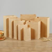 Quality 30mm Or 40mm Or 50mm Lip Square Kraft Paper Bag For Retail / Grocery for sale