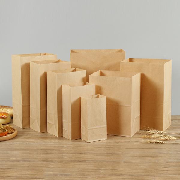 Quality 30mm Or 40mm Or 50mm Lip Square Kraft Paper Bag For Retail / Grocery for sale