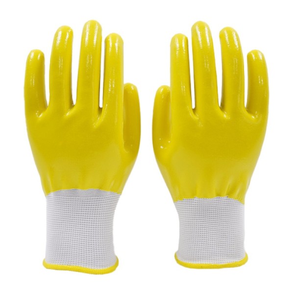 Quality Nitrile Oil Resistant Work Gloves , Waterproof Polyester Nitrile Gloves for sale
