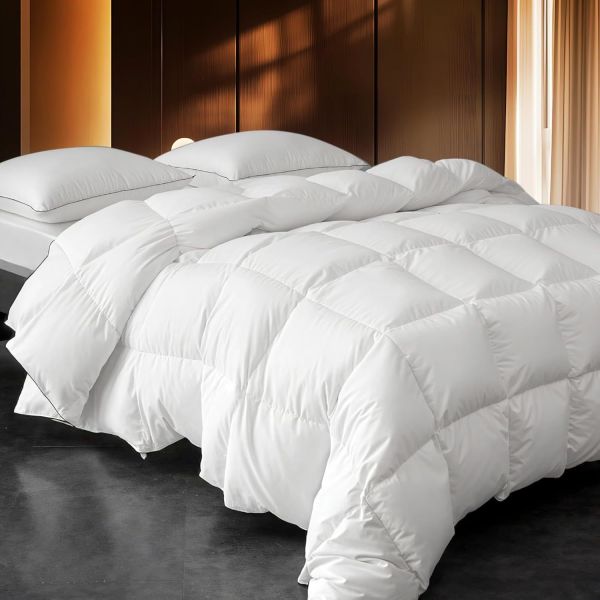 Quality 90 Percent White Duck Down conforter for Superior Loft and Insulation, 1000+ cleanness and 750+ filling power with 60*40/173*120 100% cotton shell for sale