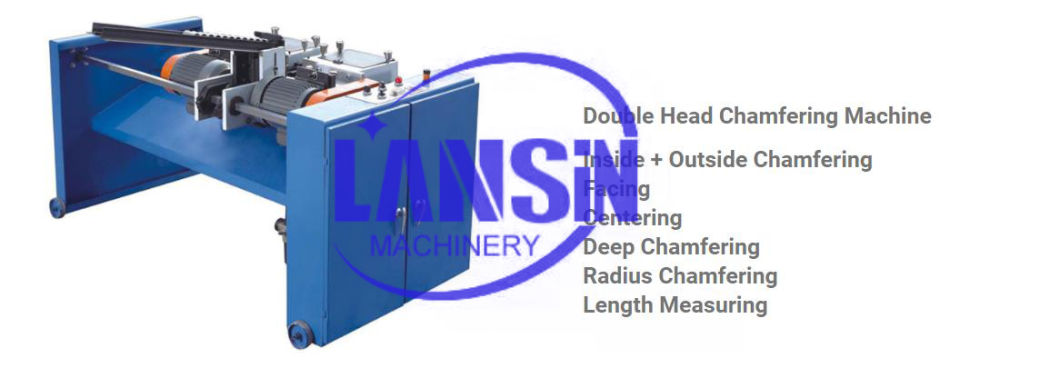 Steel Rods Solid Bar Chamfering Machine / Double Head Tube Chamfering Deburring Machine