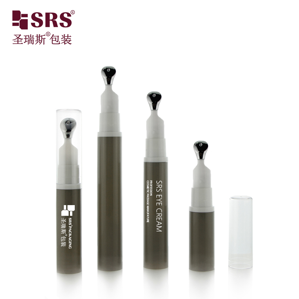 Quality A0031B 5ml 10ml 12ml 15ml Empty Airless Pumpp Bottle With Metal Zinc Head for sale