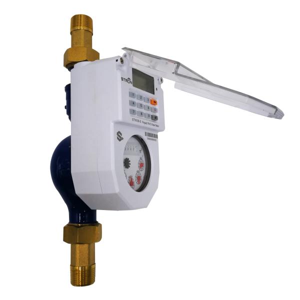 Quality Residential DN15 R160 STS Prepaid Water Meter With Brass Body for sale