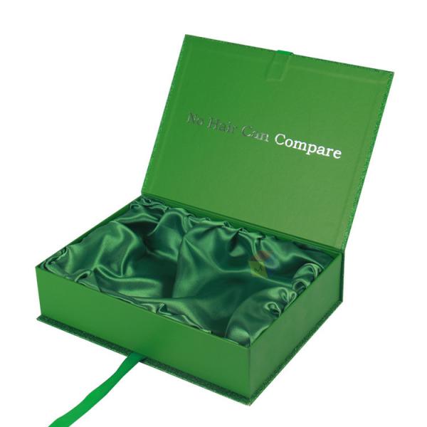 Quality Glitter Paper Hair Extension Packaging Box Smooth Open With Magnetic Closure for sale