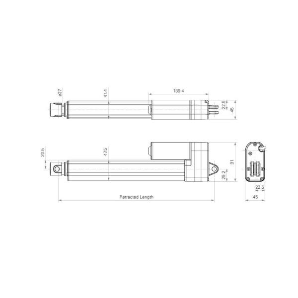 Quality Fast DC Motor 12V/24V Electric Linear Actuators for sale