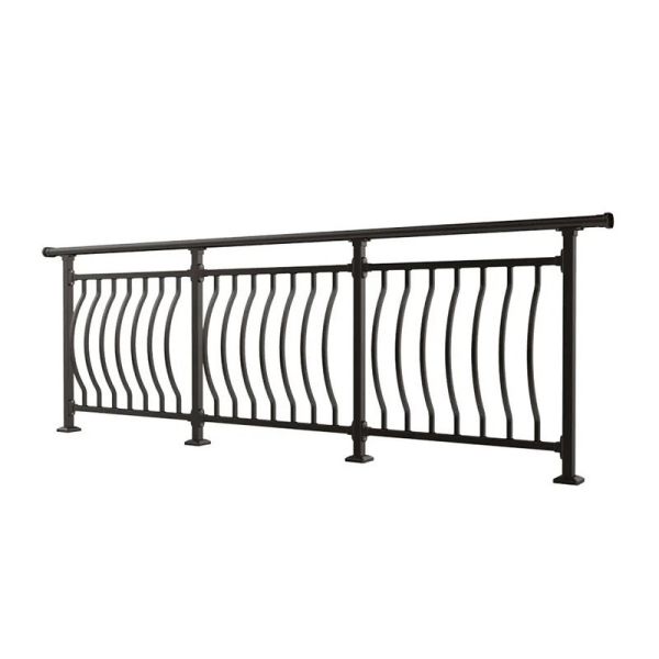 Quality Apartment French Iron Staircase Railing with Wall Mounted Metal Handrails Balustrade for sale