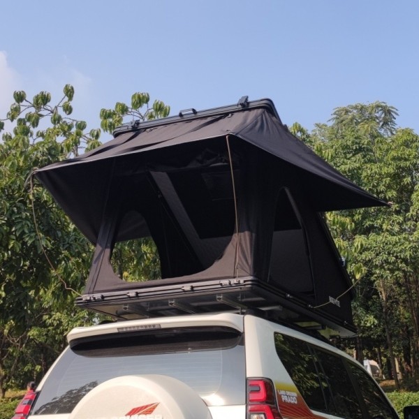 Quality Weather Proof Triangle Rooftop Tent 320G Polyester Cotton Aluminum Roof Top Tent for sale