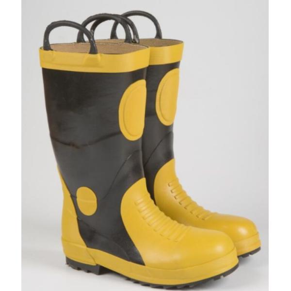 Quality Puncture Proof Heat-Resistant Anti-Slip Firefighter Work Boots Fireman Safety Boots EU35-EU48 for sale