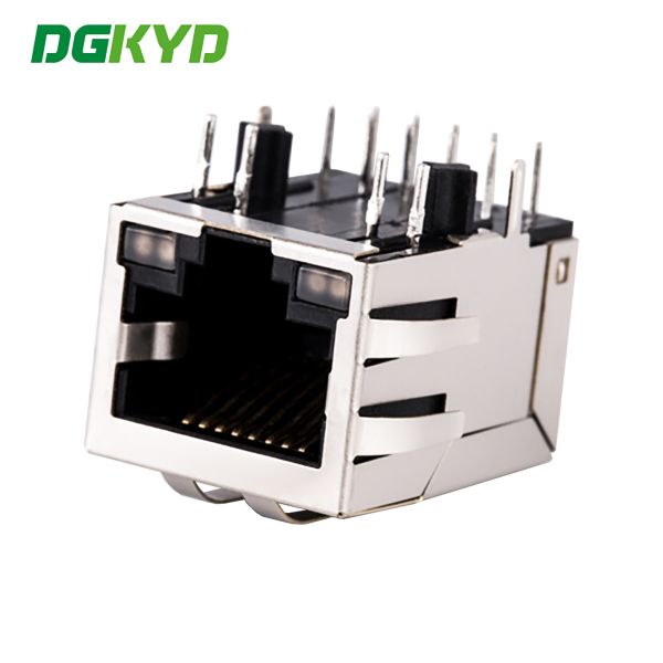 Quality Dual color lamp horizontal network port KRJ-301EGOGOENL Gigabit RJ45 communicati for sale