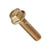 china Zinc Yellow Chromate Plated Hexagon Flange Bolts Grade 5 Steel Hex Head Flange