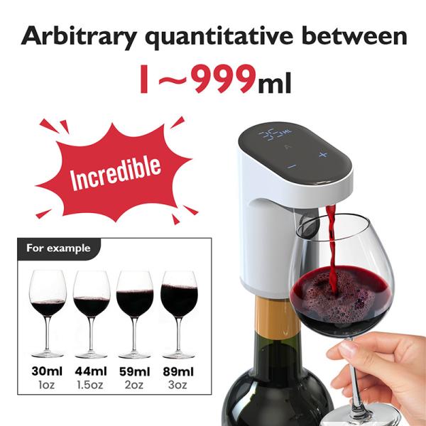 Quality 1200mah Battery Smart Multi Smart Wine Aerator And Dispenser With LED Touch for sale