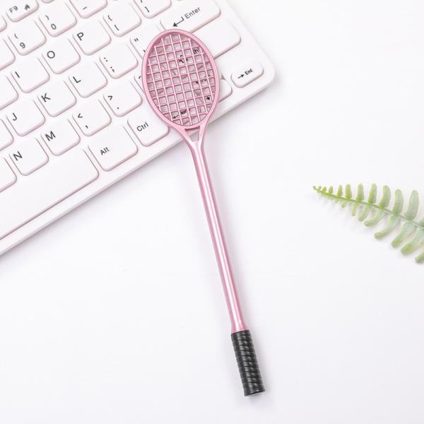 Quality Badminton Racket Shape Gel Pen 0.5mm Plastic Creative Neutral Pen for sale