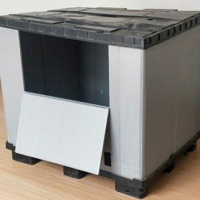 Quality Customized Plastic Pallet Box 300kg Capacity PP Hollow Sheet Folding Moving for sale