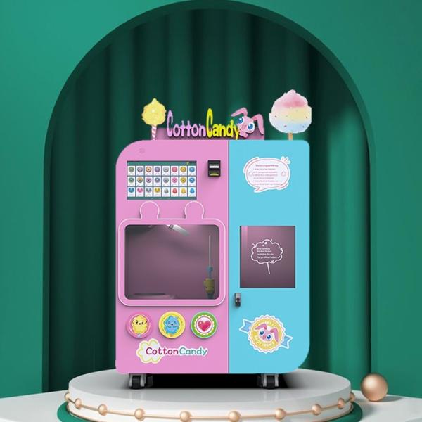 Quality 24 Hours Working Robot Cotton Candy Vending Machine 700W-2500W for sale