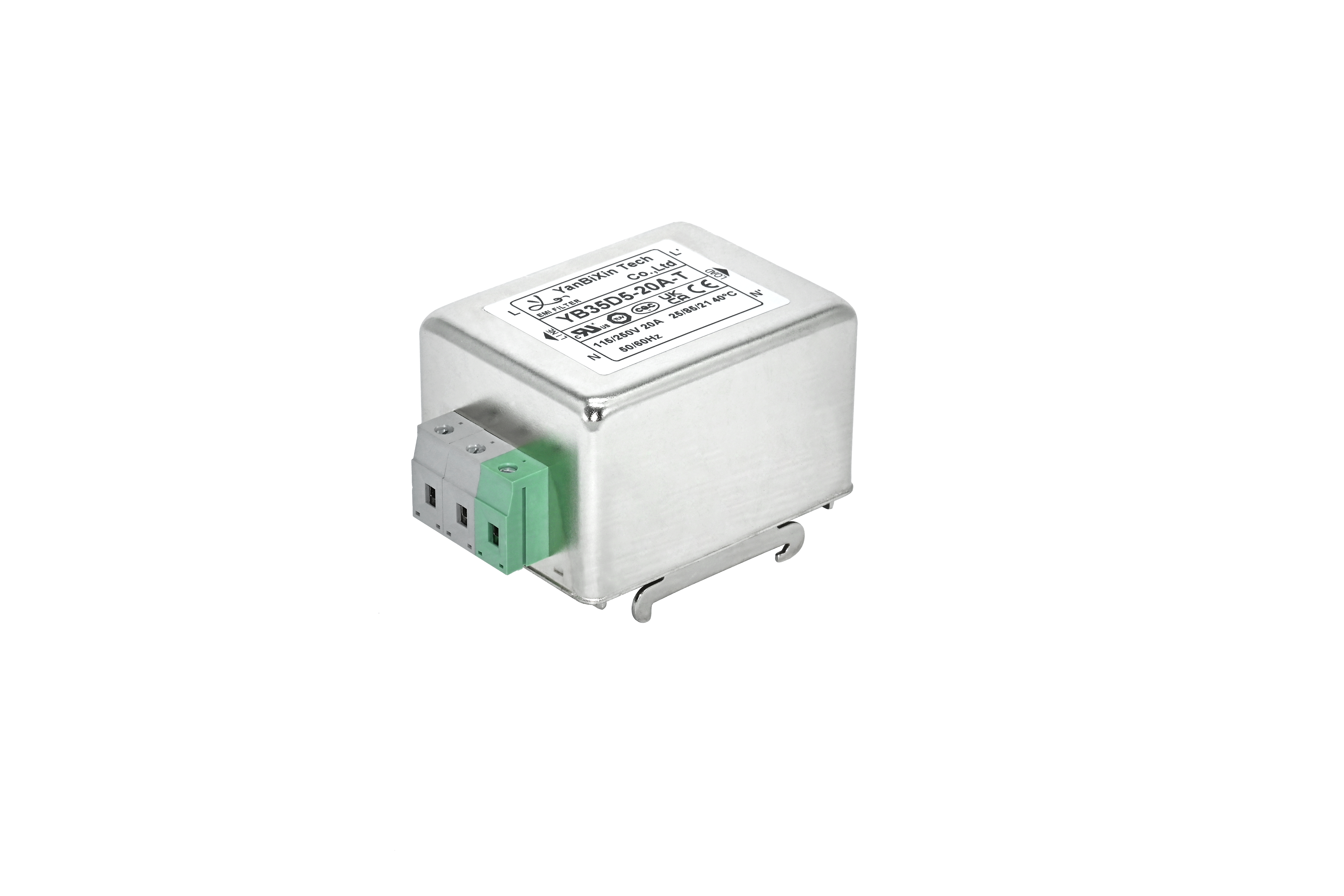 Quality DIN Rail AC Power Noise Filter Single Phase Power Line Filter For Electronic for sale