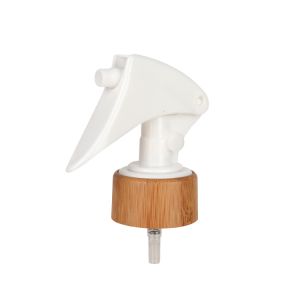 Quality 24/410 White Plastic Bamboo Perfume Atomizer Eco Friendly Toner Sprayer With A for sale