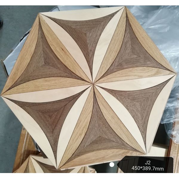 Quality Hexagon Wood Engineered Parquet Flooring With Different Styles And Mixed Woods for sale