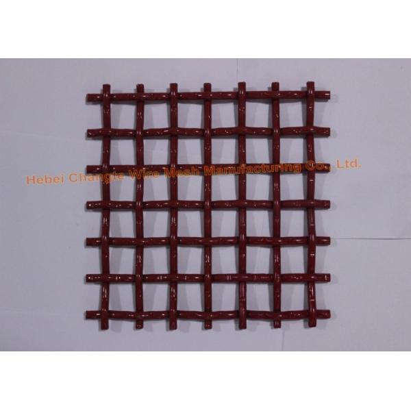 Quality Square Slot V Hook Red Steel Vibrating Screen Mesh for sale