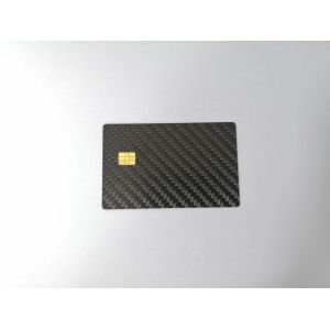 Quality 85x54x0.8mm Carbon Fiber Card With SLE4442 Small Contact Chip for sale