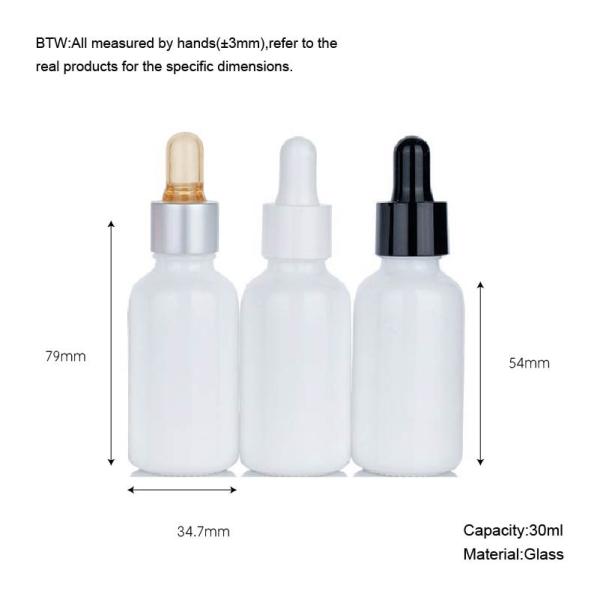 Quality Smooth 30ml White Cylindrical Cosmetic Dropper Bottles Pink Orange for sale