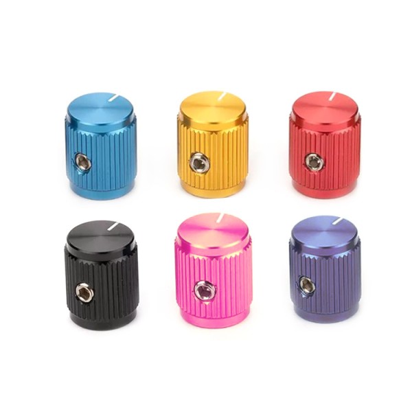 Quality Rotary Custom Knobs Electronic Control 6mm Shaft Aluminum Knurled Knob for sale