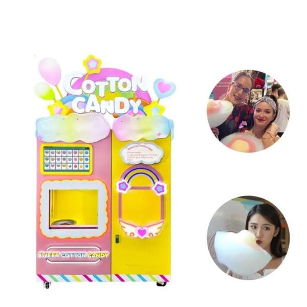 Quality Metal Acrylic Plastic Flower Cotton Candy Vending Machine Tabletop 230V for sale