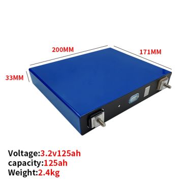 Quality 125ah Solar Storage Lithium Battery 2000 Cycle Prismatic Li Ion Cell for sale
