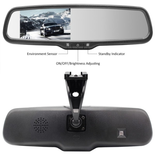 Quality Car Windscreen LCD Rear View Mirror , Wireless Rearview Mirror Backup Camera 4.3 for sale