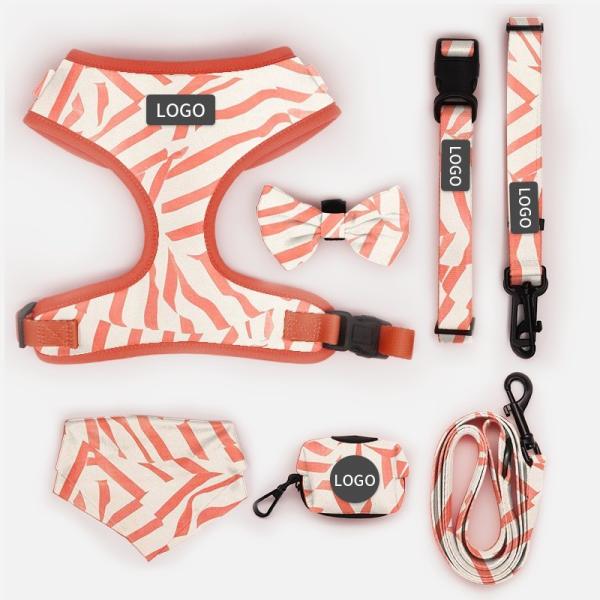 Quality Custom Pattern Designers Reversible Polyester Pet Harness Sets Personalized for sale