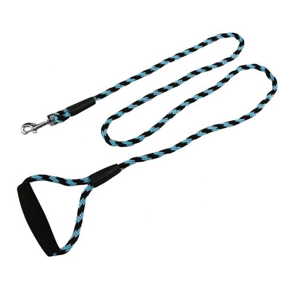 Quality Custom Polyester Pet Traction Rope Metal Clips Double Dog Leash for sale