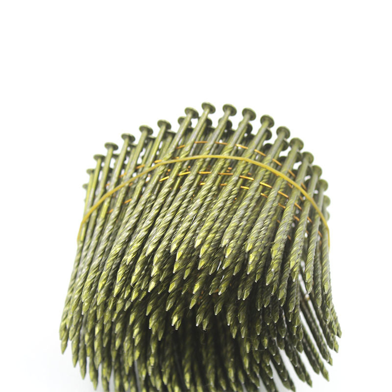 2.1*35mm 16 Degree Galvanized Wire Welded Coil Screw Nails