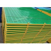 Quality Yellow Frame Green Panel Perimeter Safety Screens 6/8mm Mesh For Scaffolding for sale