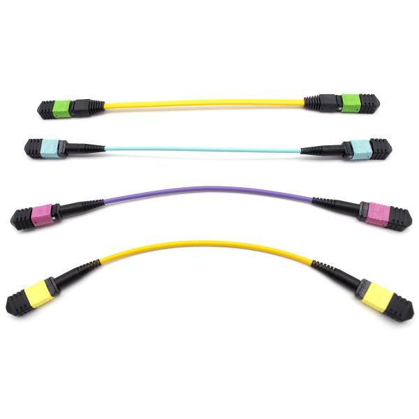 Quality High Density Fiber Optic Patch Cord OM3 OM4 8 12 24F G657A1 MPO MTP for sale