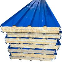 Quality 50k100mm Rockwool Roof Sandwich Panel Fireproof Glass Wool for sale